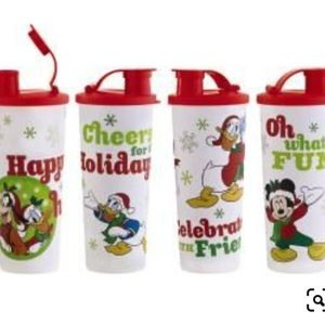 Tupperware | Kitchen | Tupperware Christmas Disney Tumblers Set Of 4 ...